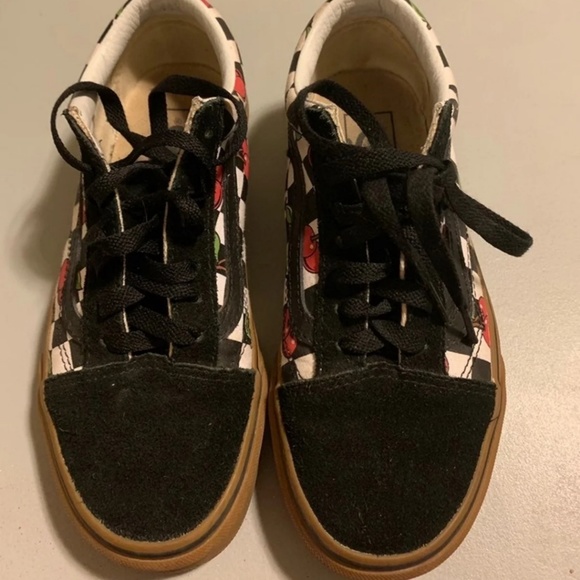 Vans | Shoes | Vans Cherry Old Skool Checkerboard Shoes W 55 | Poshmark
